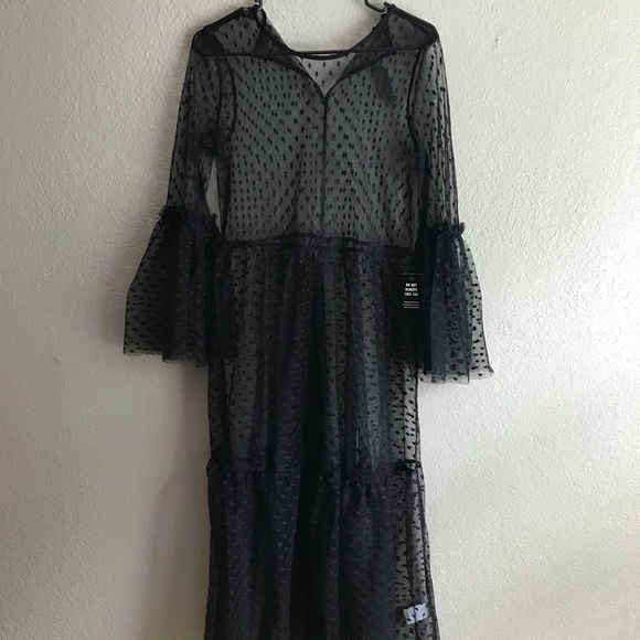 Express | Dresses | Express Polka Dot Mesh Dress | Poshmark